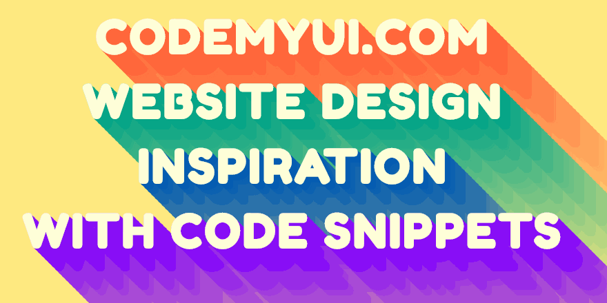 Colourful Long Shadow Text Effect – CodeMyUI