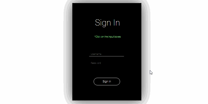 Login Form With Input Field Focus Animation Codemyui 