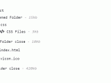 Css Only File Tree Structure With Folder File Icons And Size Info
