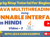 Java Multithreading With Code Example Using Runnable Interface In Hindi