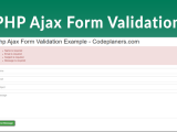 Php Ajax Form Validation Example Php Ajax Form