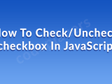 How To Check Uncheck Checkbox In Javascript Check Uncheck
