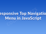 Responsive Top Navigation Menu In Javascript Responsive Menu