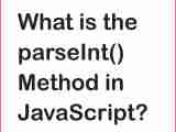 What Is The Parseint Method In Javascript Coder Advise