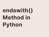 Check If String Ends With Specified Substring Using Endswith Method