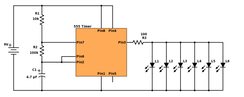 Circuit Diagram For 555 Ic Timer Blinking A Led - Circuit Diagram Circuit Diagram For 555 Ic Timer Blinking A Led - Circuit Diagram