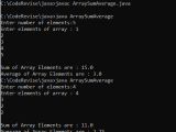 Sum And Average Of Array In Java Code Revise