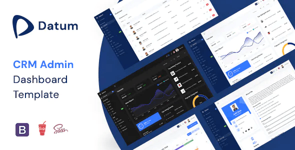 Datum React Vue Laravel Html Crm Admin Dashboard Template Codermarket