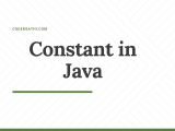 Constant In Java Codersathi