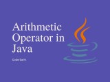 Arithmetic Operator In Java Codersathi