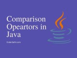 Comparison Or Relational Operators In Java Codersathi