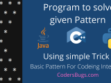 Program To Print Given Star Pattern Using Simple Trick Codersbugs Com