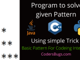 Program To Print Given Star Pattern In Java Using Simple Trick