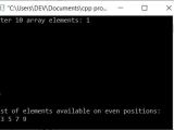 C Program To Print All Elements Available In Even Positions