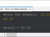 Java Program To Add Two Numbers
