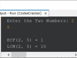 Java Program To Find The Hcf And Lcm Of Two Numbers