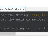Java Program To Delete Word From A String