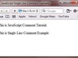 Javascript Comments