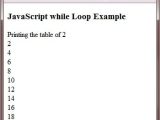 Javascript While Loop