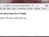 Javascript Prompt Box