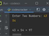 Python Program To Add Two Numbers