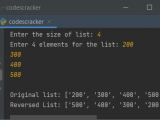 Python Program To Reverse A List