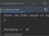Python Program To Find Perimeter Of Square