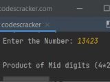 Python Program To Find Product Of Mid Digits