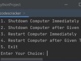 Python Program To Shutdown And Restart Computer