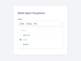 Multi Select Dropdown With Html And Javascript