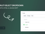 Multi Select Dropdown With Html And Javascript