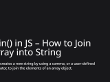 Join In Js How To Join Array Into String Codesweetly