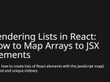 Rendering Lists In React How To Map Arrays To Jsx Elements Codesweetly