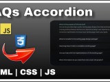 Create Interactive Custom Faq Accordion Using Html Css Js