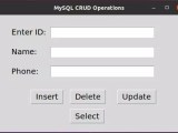 Mysql Crud Operations In Python Using Gui Tkinter