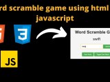 Word Scramble Game Using Html Css And Javascript With Source Code
