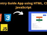 Country Guide App Using Html Css Javascript Codewithcurious