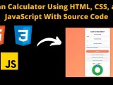 Loan Calculator Using Html Css And Javascript With Source Code