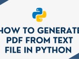 How To Generate Pdf From Text File In Python
