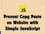 Prevent Copy Paste On Website With Simple Javascript Code