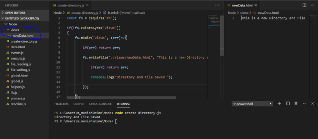 Create Directory using File System - Nodejs Tutorial | Codez Up