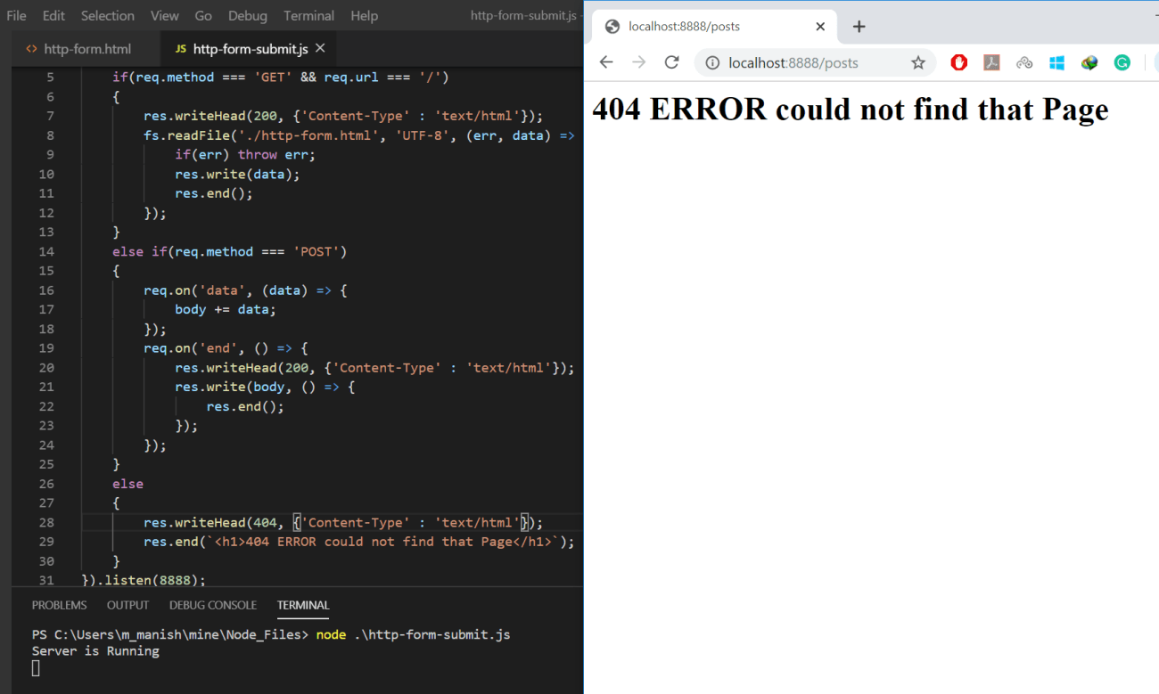 Submit Form Data Using Post Request In Nodejs Codez Up