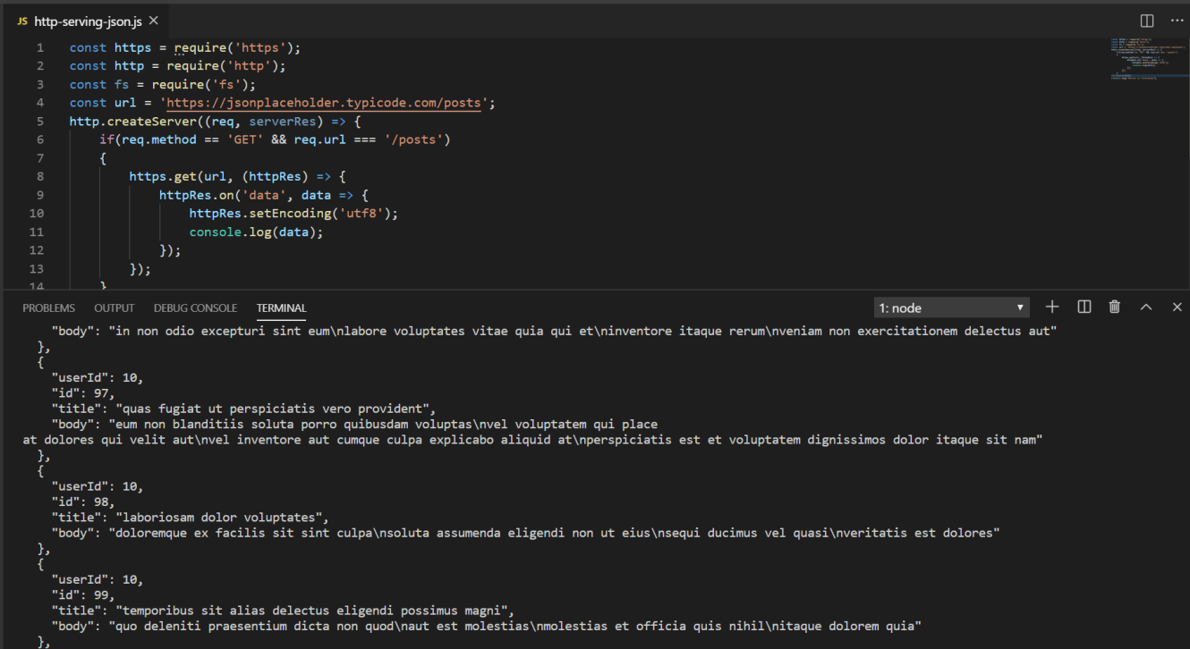 Read JSON Data using HTTPS Module [Part -1] - Nodejs