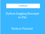 Python Program For Logging Example To File Codez Up