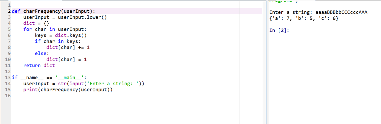 Python Program to Find the Character Frequency in a String | Codez Up