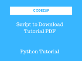 Script To Download Tutorial Pdf Using Urllib Python Codez Up