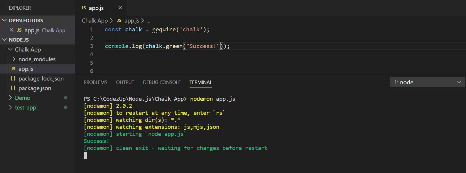 Nodemon Library Global NPM Modules in Node.js | Codez Up