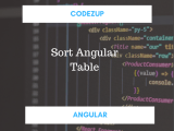 Sort Angular Table Rows By Using Column Codez Up