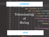 Tokenize Tokenization Of String In Java With Examples Codez Up