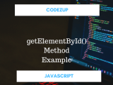 Example Of Getelementbyid In Javascript Codez Up